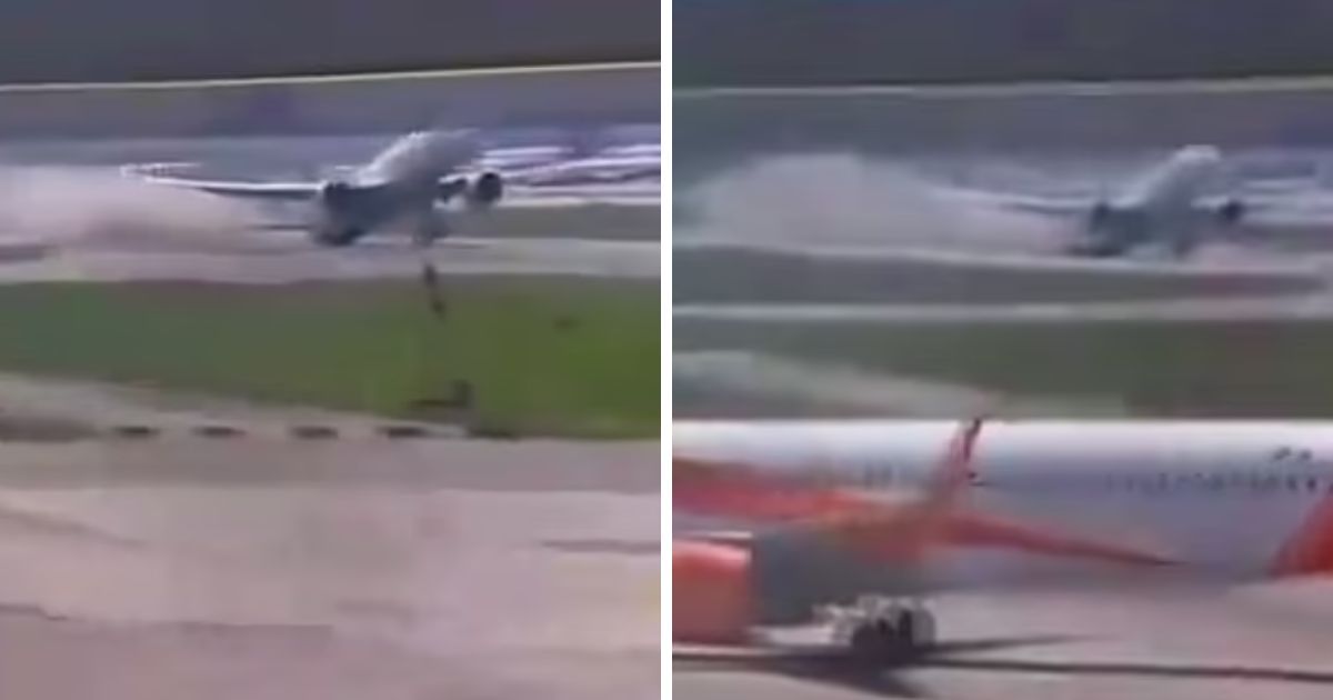 Terrifying Moment Packed Boeing SCRAPES Its Tail HUNDREDS Of Yards ...